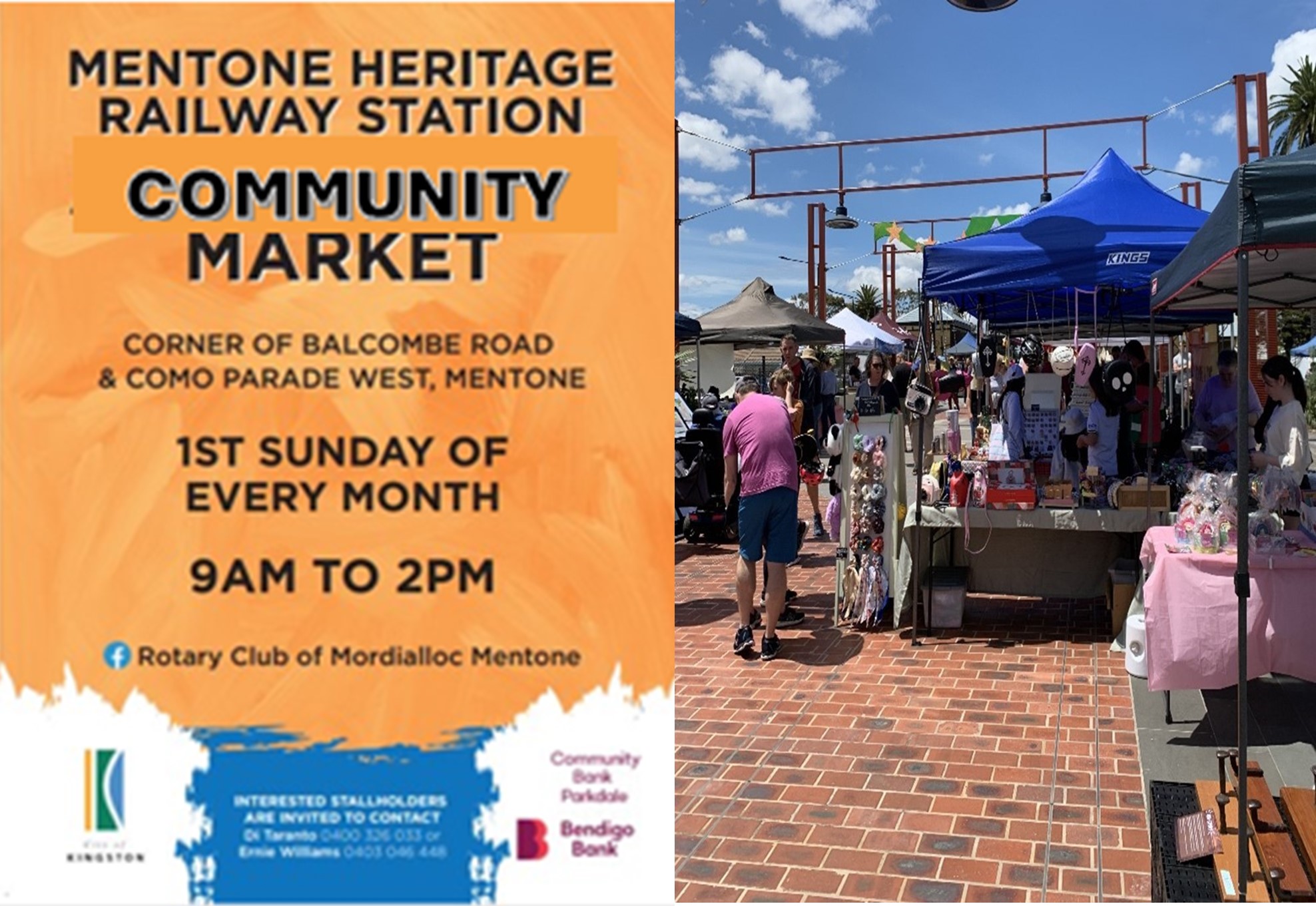 Mentone Heritage Station Community Market - Rotary Club of Mordialloc ...
