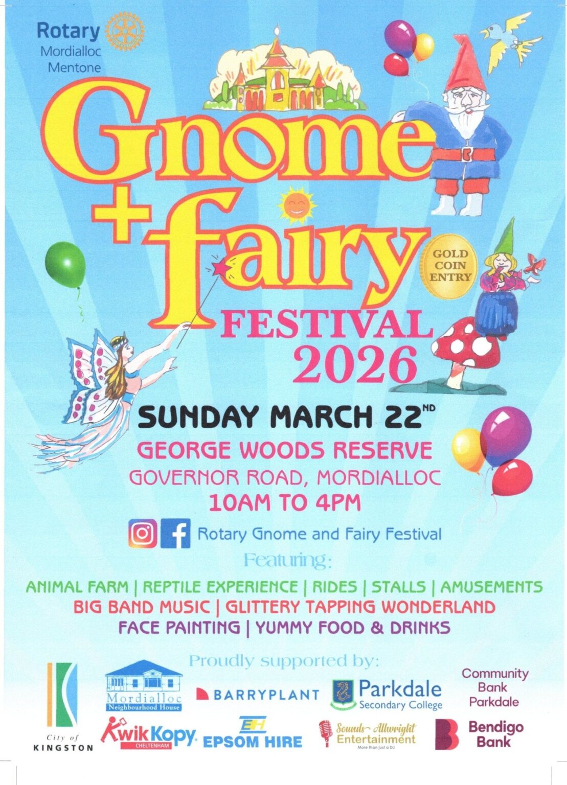 Gnome & Fairy Festival - Rotary Club of Mordialloc Mentone
